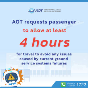 AOT reports a Navitaire check-in system failure - Airports of Thailand